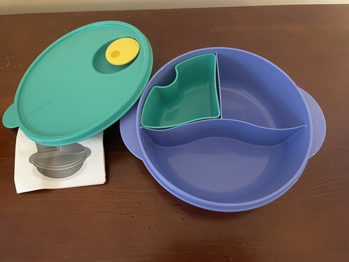 Tupperware Crystal Wave Lunch ‘n Dish w/Cold Cup Microwave Safe | eBay