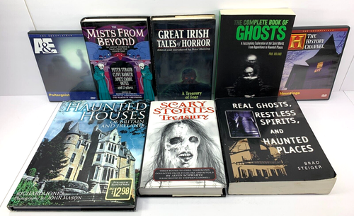 Lot of Ghost Books Hauntings Poltergeist DVDs Scary Stories Spirits ...