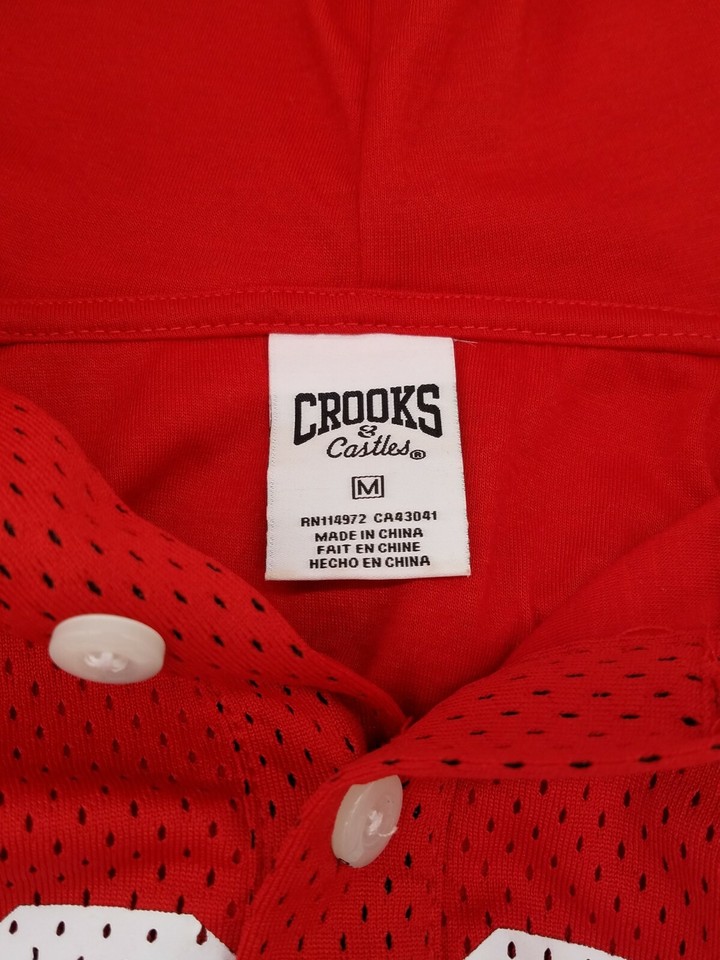 Crooks & Castles Men's Size Medium Red Jersey/Hoodie Sweater | eBay