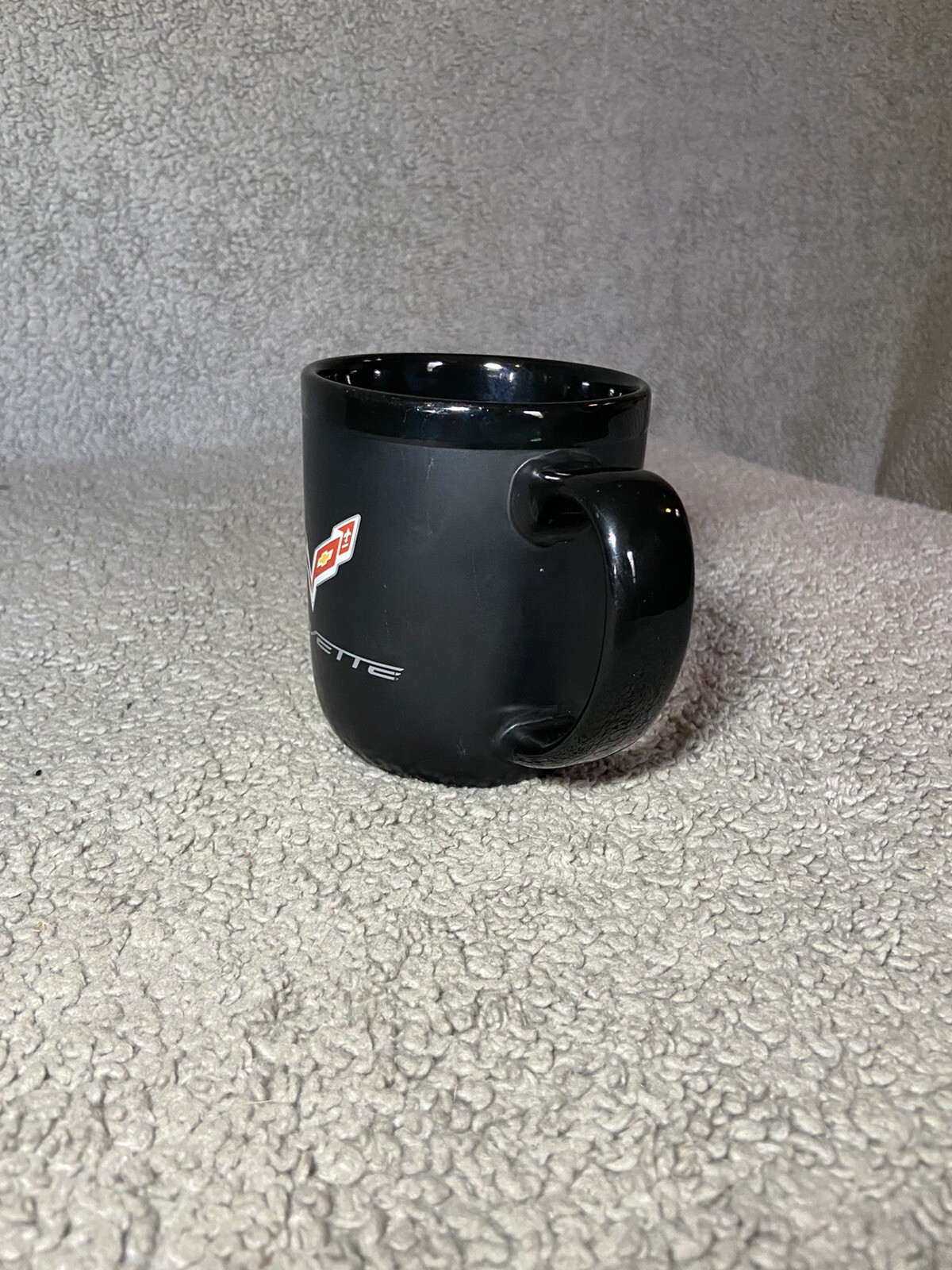 2014-2019 C7 Corvette Coffee Mug Style Matte Black with Crossed Flags ...