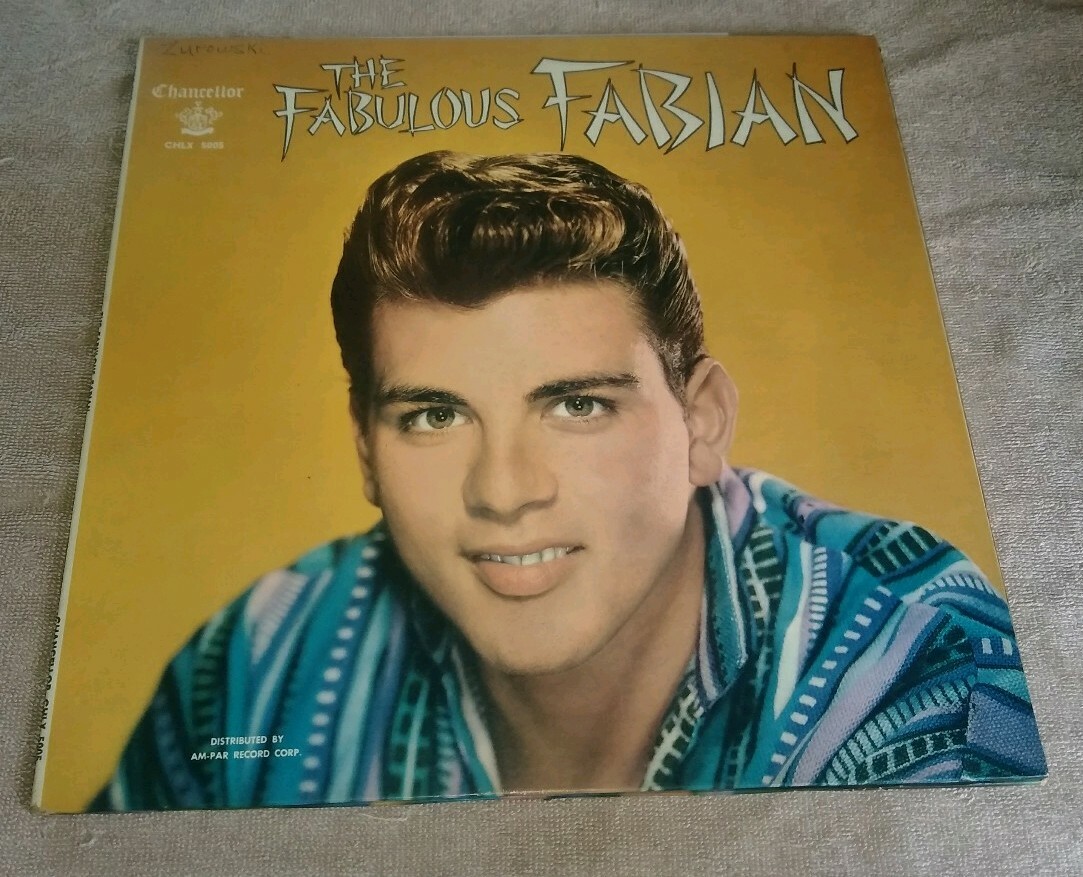 Fabian The Fabulous Fabian LP 1959 Chancellor Gatefold Poster Vinyl ...