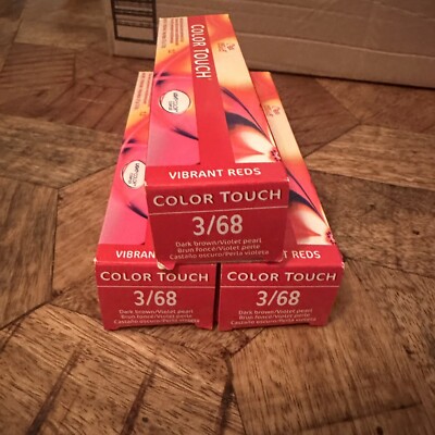 Wella Color Touch 3/68 Demi-Permanent Hair Color Cream 2 oz Lot Of 3 ...