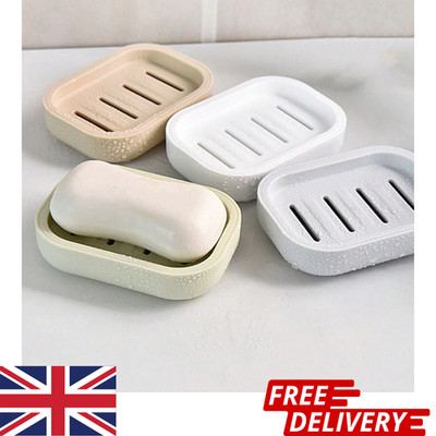 Simple Soap Dish, Drain Soap Tray, Plastic Rectangular Soap Holder ...