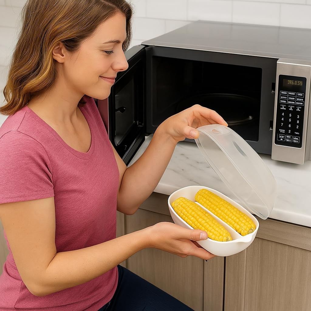 Dependable Industries Microwave Corn Steamer Vented Lid BPA Free ...
