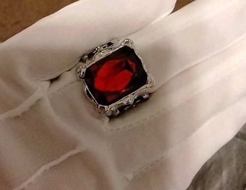 Knights Templar (Sz 9) Masonic Ring Silver Red Ruby Handmade Kings ...