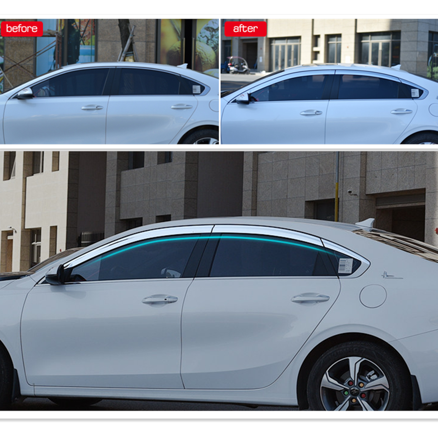 For Kia Forte 2019-2023 silver Window Wind Visors Sun Rain Guard Vent ...