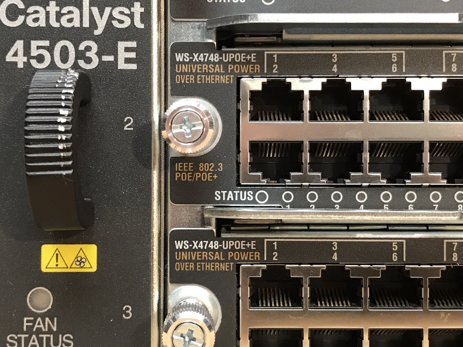 Cisco Catalyst C4503-E WS-X45-SUP7L-E 2x X4748-UPOE+E PoE 2x PWR-C45 ...