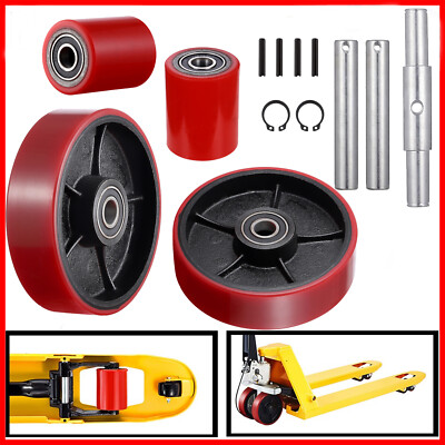 Forklift Pallet Jack Truck Wheels Replacement Kit 20mm Bearings Steer ...
