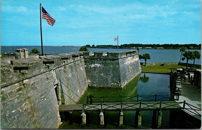 St Augustine Florida FL Castillo De San Marcos Fort Drawbridge Postcard ...