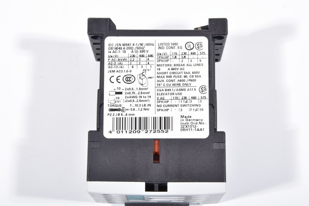 SIEMENS 3RT1015-1BB42, Power Contactor + 3RT1916-1DG00 : 5 | eBay