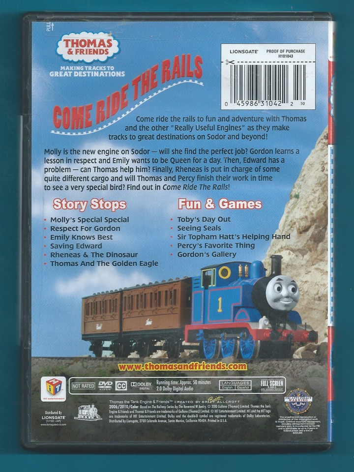Thomas & Friends: Come Ride The Rails Brand NEW Sealed DVD | eBay