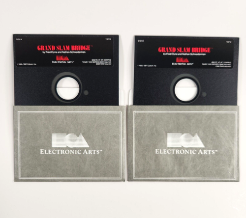 ELECTRONIC ARTS Grand Slam Bridge Vtg Software 5.25 Program Floppy Disk ...