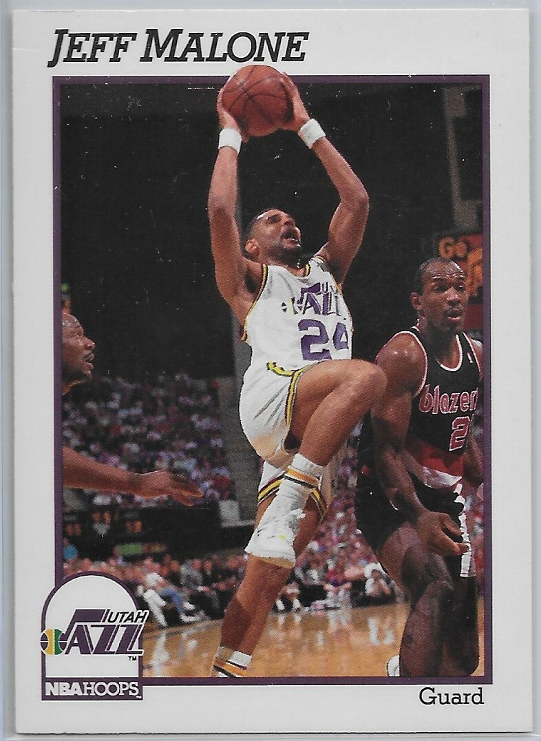 Jeff Malone Utah Jazz 1991 NBA Hoops Basketball Card #210 | eBay