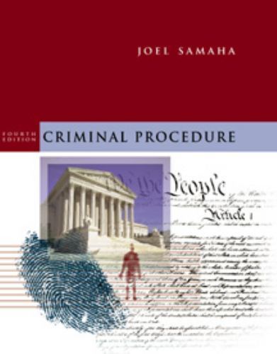 Criminal Procedure by Joel Samaha (1998, Hardcover) for sale online | eBay