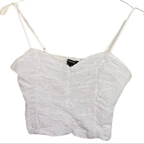 Forever 21 White Summer Short Tank Top Size Small | eBay
