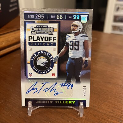 2019 PANINI CONTENDERS JERRY TILLERY VARIATION PLAYOFF TICKET AUTOGRAPH ...