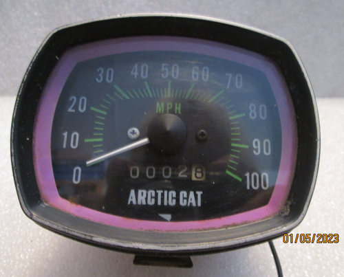 VINTAGE 1970's ARCTIC CAT SNOWMOBILE SPEEDOMETER GAUGE GENUINE ORIGNAL ...