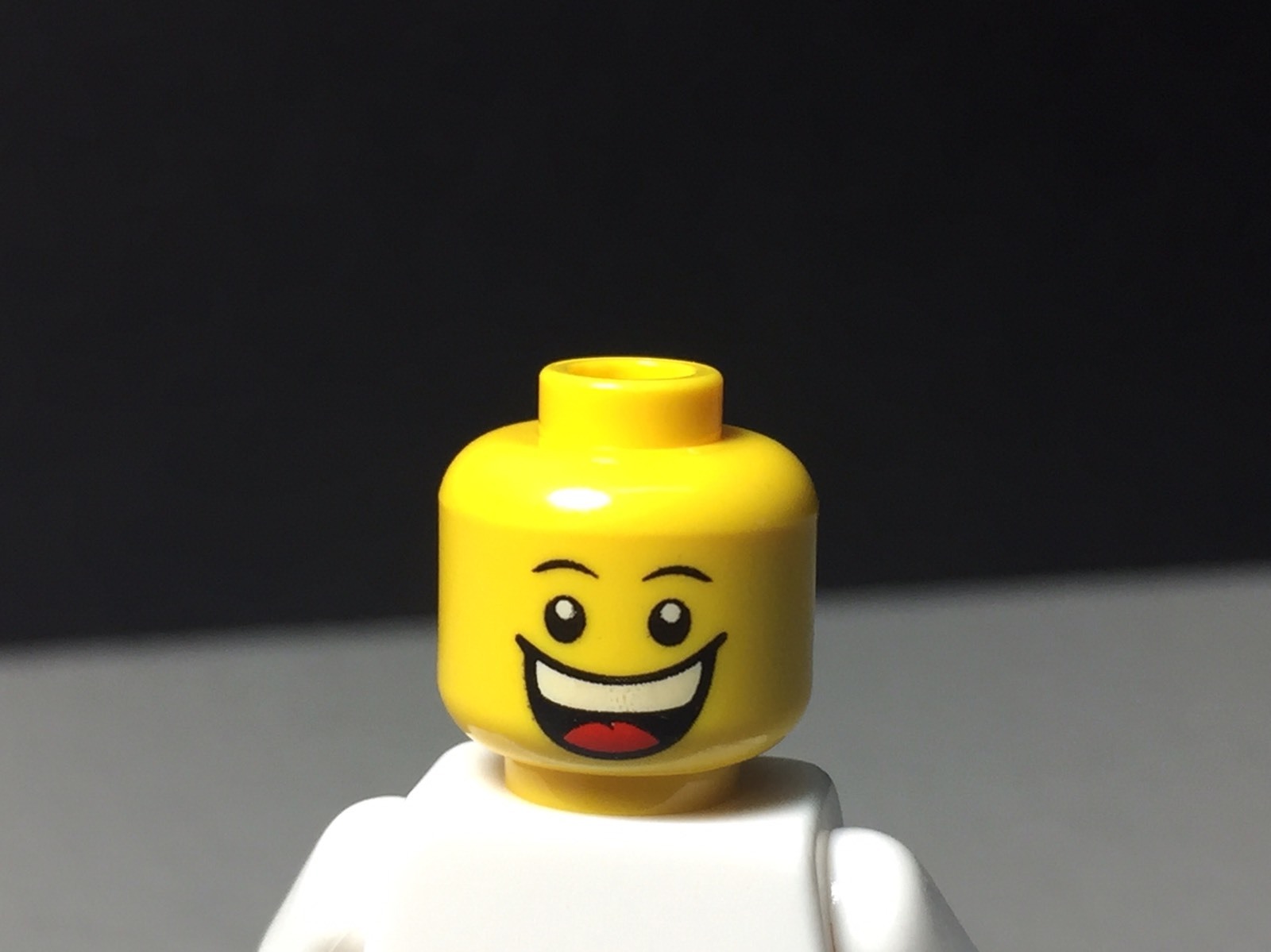 NEW LEGO Minifig Head Dual Print Grin/Sad with Tear - Happy/Sad ...