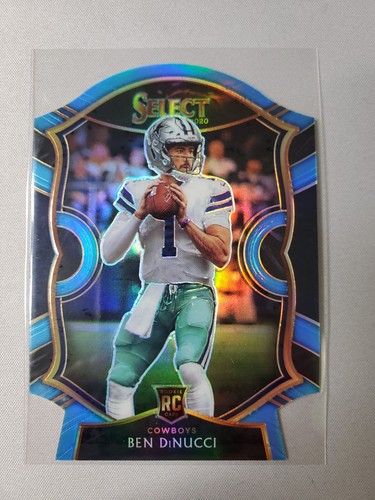 2020 Panini Select - Concourse Ben DiNucci #99 Light Blue Prizm Die-Cut ...