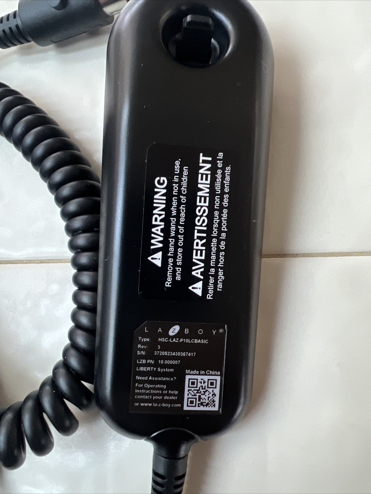 La z Boy Lazy 10.000087 LazyBoy Lift Chair Control Remote HSC-LAZ ...
