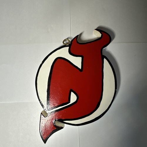 NJ Devils wooden wall art. Handmade team logo. | eBay