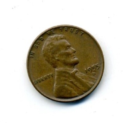1955-D Lincoln Wheat Penny With Error/Defect Filled "5" In Date | eBay