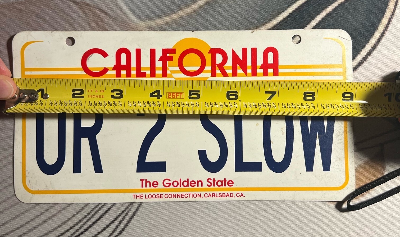 (2)Vintage_Souvenir_1988_SKI YA L8R & UR 2 SLOW_Plastic License Plate ...