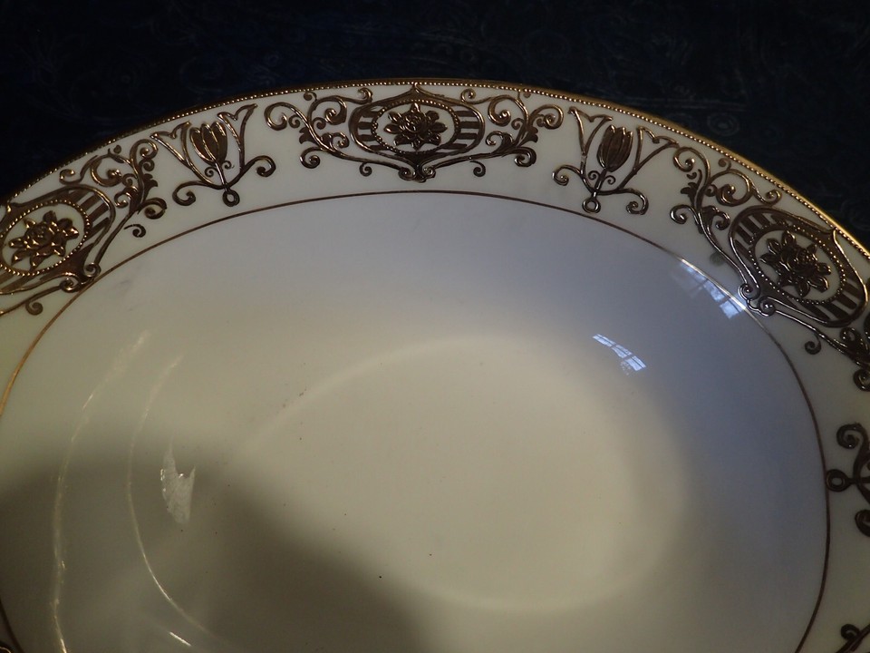 Vintage Noritake China # 175 Christmas Ball Pattern Oval Bowl Handles ...