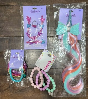 Claires Accessories Girls Unicorn Butterfly Theme Hair Ring Necklace ...