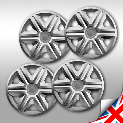 16" HUB CAPS 16 Inch Wheel Trims HQ ABS Plastic Universal Push-In Set ...