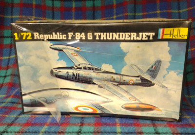 Heller Republic F-84G Thunderjet 1/72 Scale model plane French Decals ...
