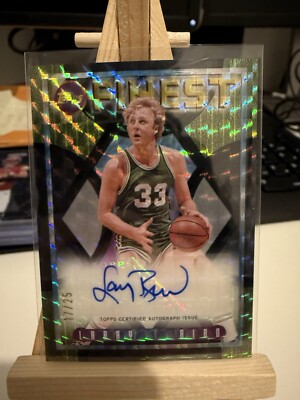 2023-24 Topps Finest Larry Bird Auto Black Geometric Refractor ...