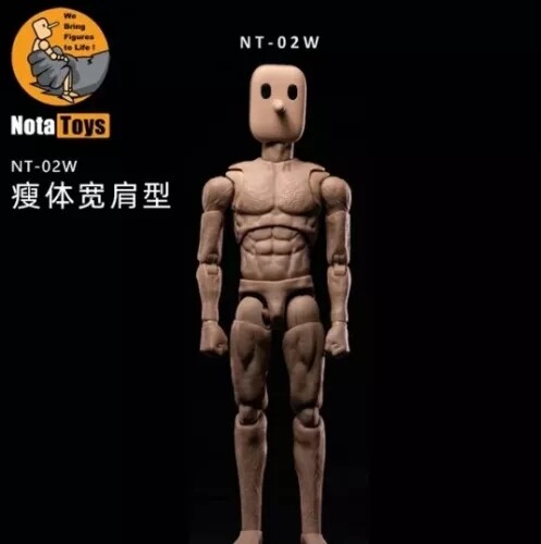 Notaman 1/12 Male Super Flexible Strong Muscular Square Head 6"Action ...