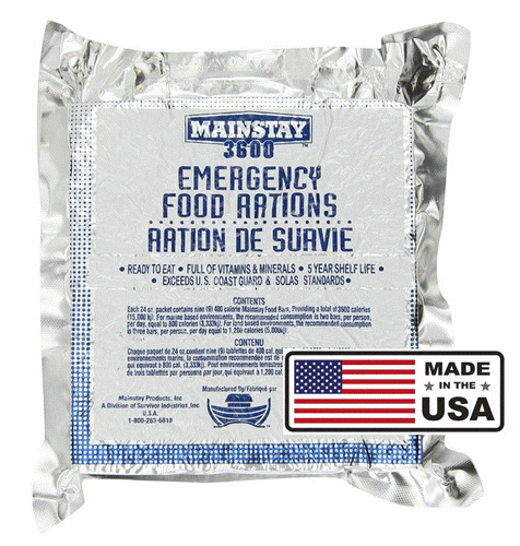 Mainstay Emergency Food Rations 3600-Cal Bars 10 pack SOS Food - Exp 02 ...