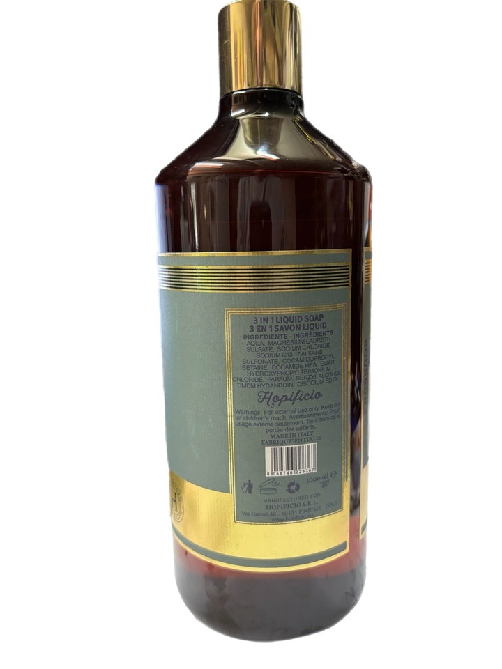 3x Hopificio Mens Hair Face Body Wash Bourbon Scent 33.8 oz Made In ...