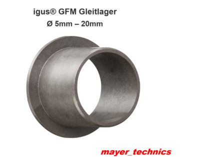 igus® GFM Gleitlager mit Bund - iglidur® G Ø 8mm - 20mm Lager_ORIGINAL ...