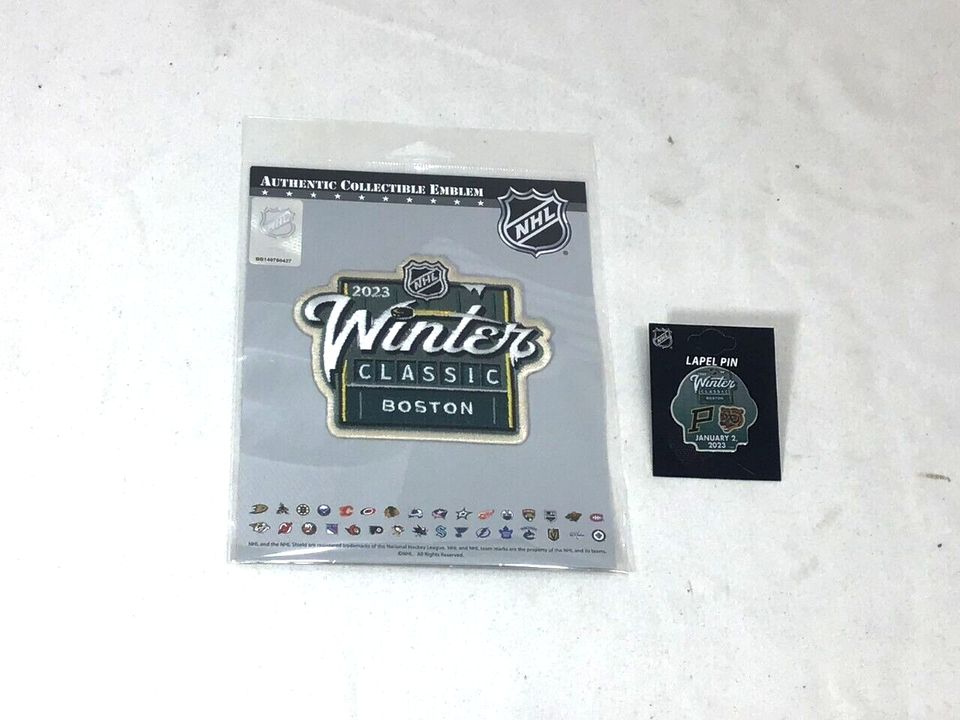 2023 Winter Classic Pin & Jersey Patch Lot Fenway Park Boston Bruins vs ...