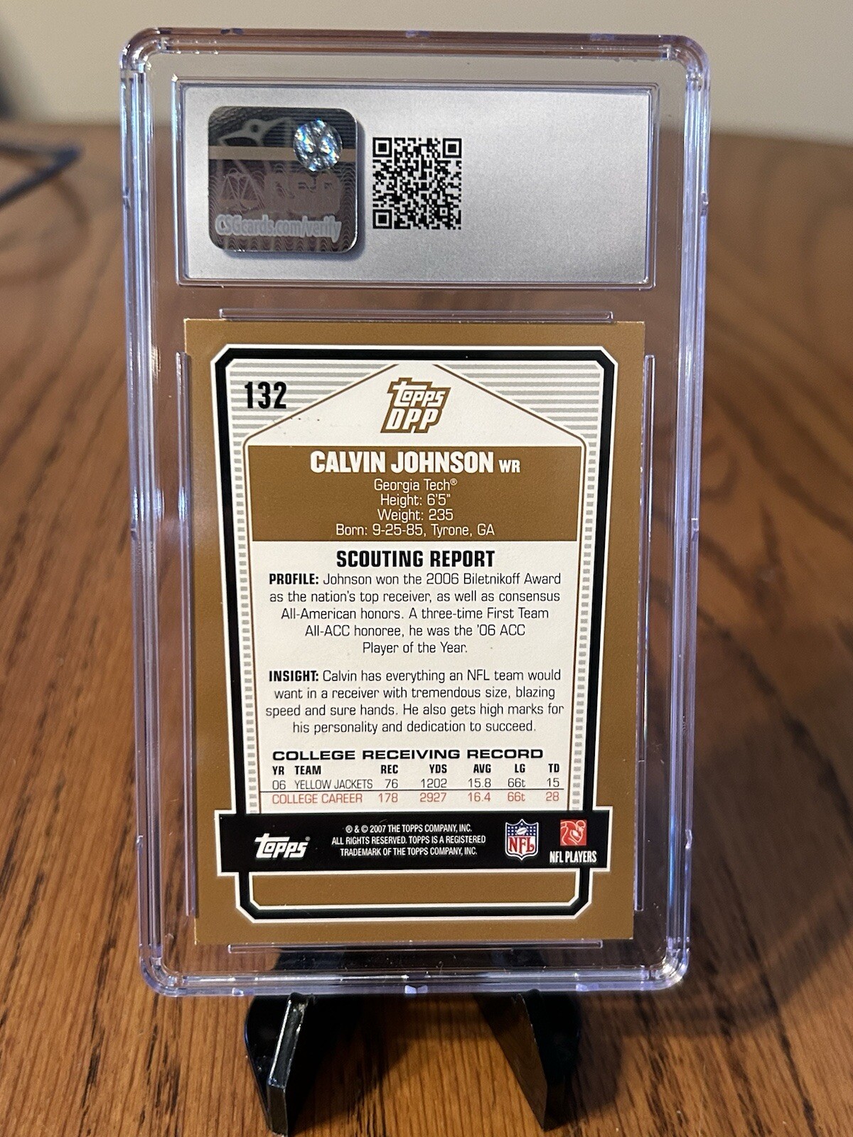 2007 Topps Draft Picks and Prospects (DPP) - Calvin Johnson #132 (RC ...