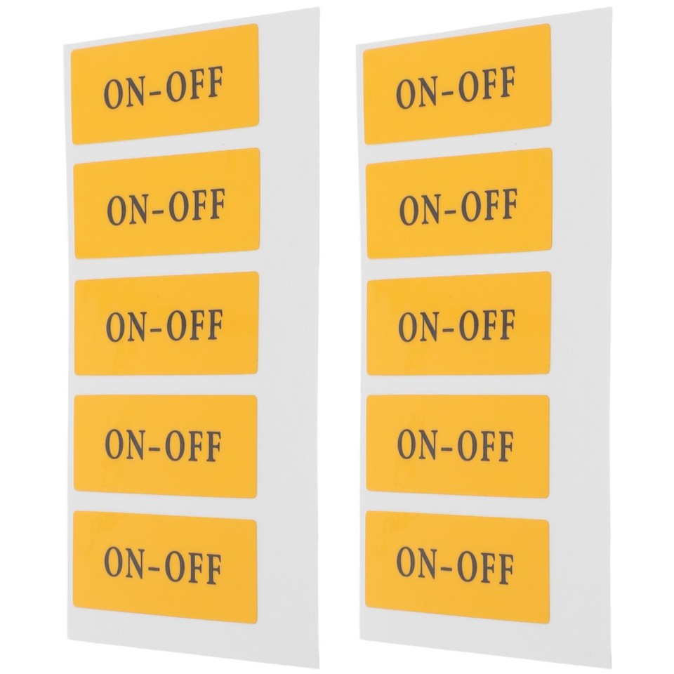 10 Pcs Power Switch Identification Sticker Industrial off Stickers ...