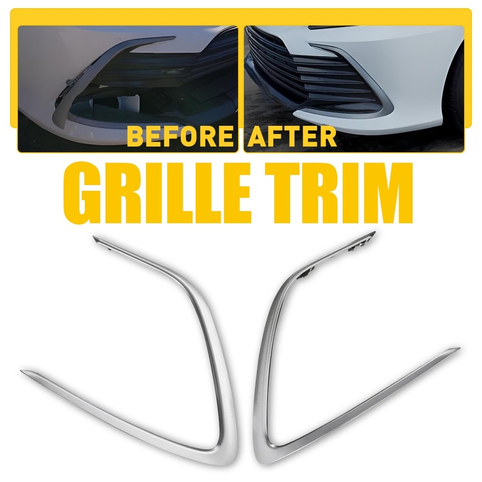 Front Bumper Silver Grille Trim Grill Pair L+R Fit 2021-2023 Camry ...