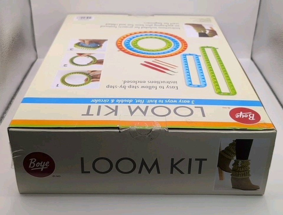 Boye Deluxe Loom Kit 9 Piece 5 Looms 2 Hooks 2 Needles Loom Knitting ...