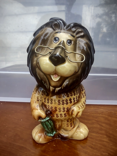 Vintage Hubert Harris Bank Lion Coin Piggybank By Lefton Ceramic | eBay UK