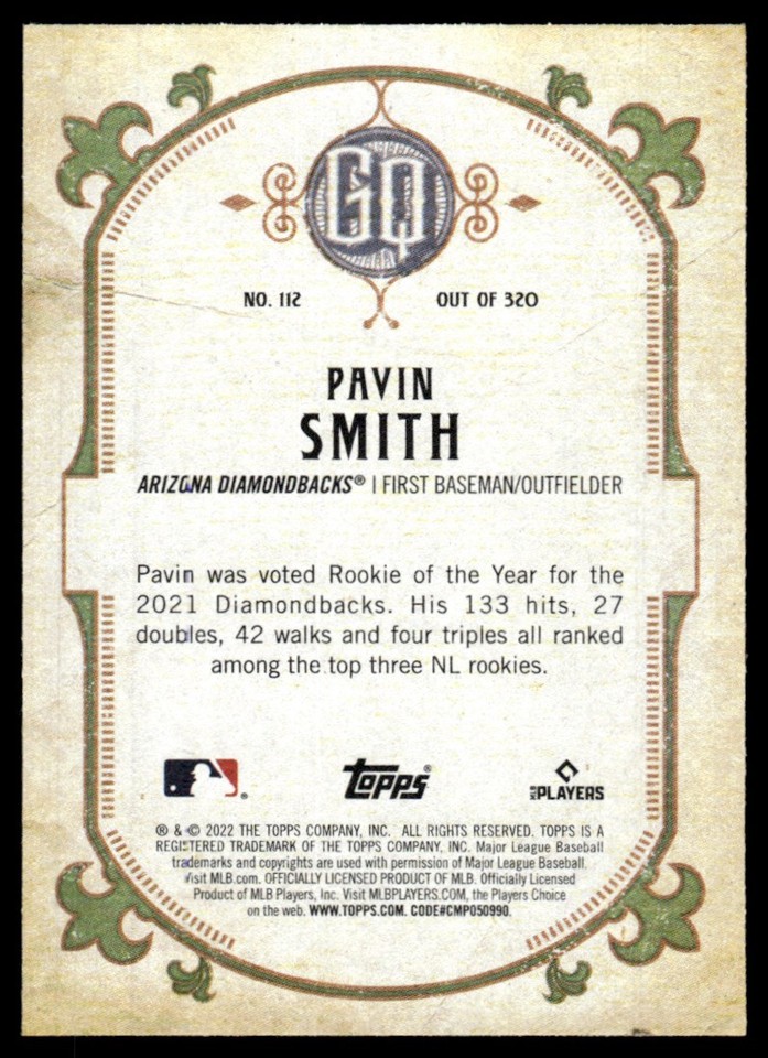 2022 Topps Gypsy Queen Pavin Smith Arizona Diamondbacks #112 | eBay
