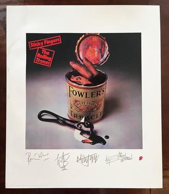 22.5" x 26.5" Vtg 1995 Rolling Stones "Fowler’s Treacle" Sticky Fingers ...