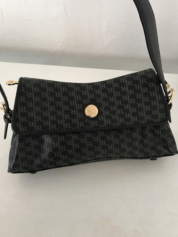 Rioni Moda Italia Black Monogram Shoulder Bag | eBay