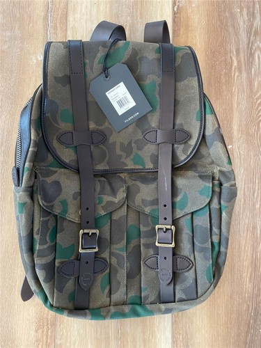 New Filson Large Rugged Twill Rucksack Backpack Waxed Cotton Shrub Camo ...