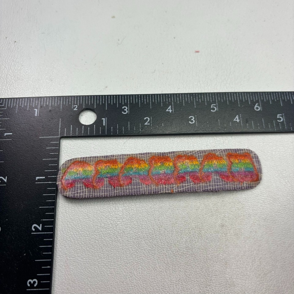 Vintage Funky Groovy Retro RAINBOW STYLE BARBARA NAME Patch 001R | eBay