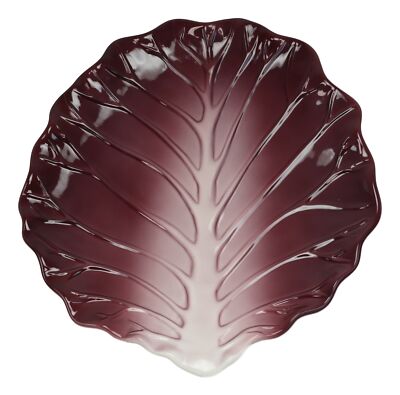 12"L Gourmet Kitchen Ceramic Fresh Red Cabbage Shaped Dinner Serving ...