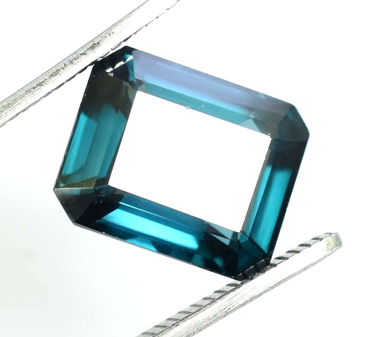 Natural Indicolite Greenish Blue Tourmaline 15.70Ct Emerald Shape Loose ...