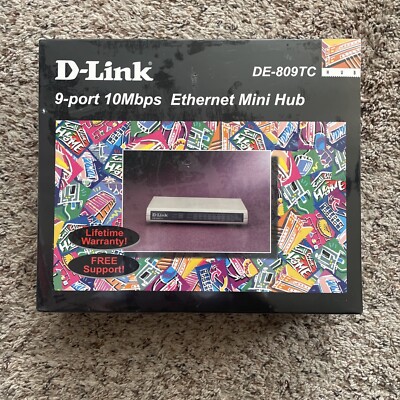 D-Link DE-809TC 9 Port 10Mbps Ethernet Mini Hub | eBay